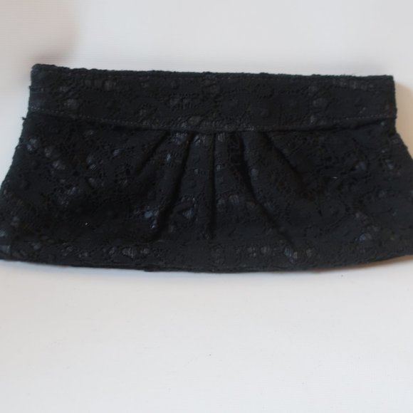 Lauren Merkin | Bags | Womens Lauren Merkin Black Lace Clutch Bag ...